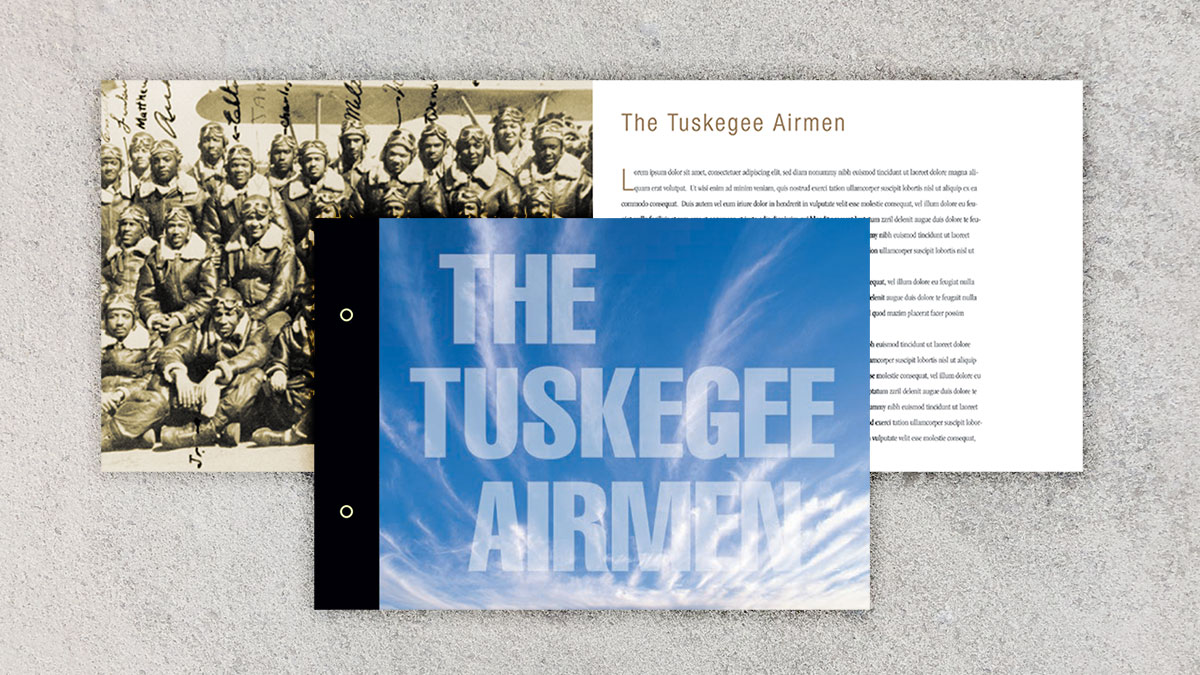 Tuskegee Airman Brochure | Shawn Wright Graphic Design
