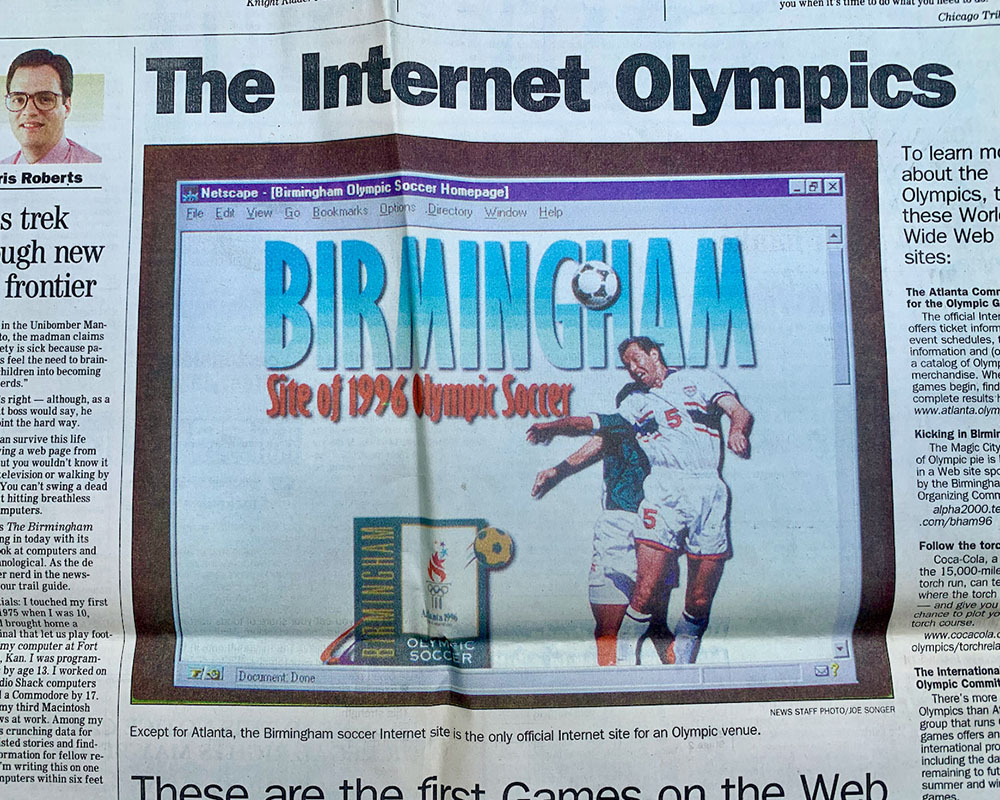The Internet Olympics 1996 | Shawn Wright Graphic Design